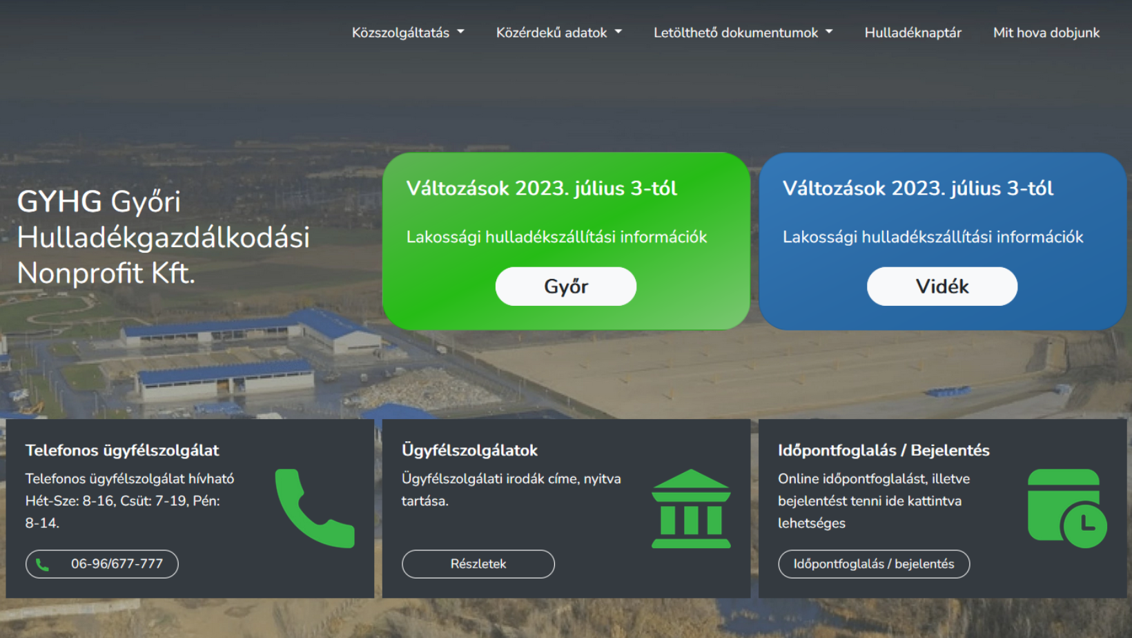 Hulladékszállítási információk, változások 2023.07.03-tól - GYHG Győri ...